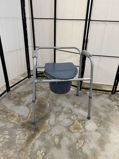 Folding 3 in 1 Steel Commode