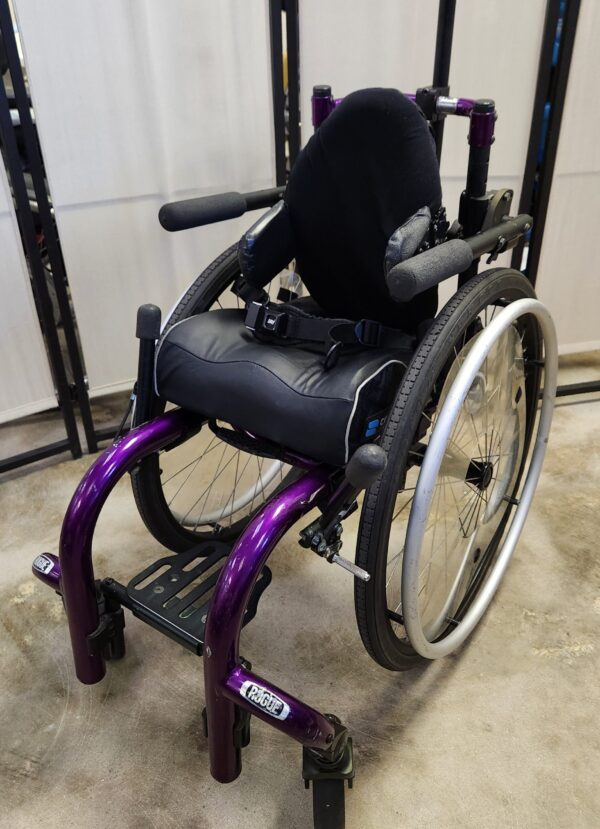 Ki Mobility ‘Rogue’ rigid frame, self-propelled wheelchair, 10″ wide